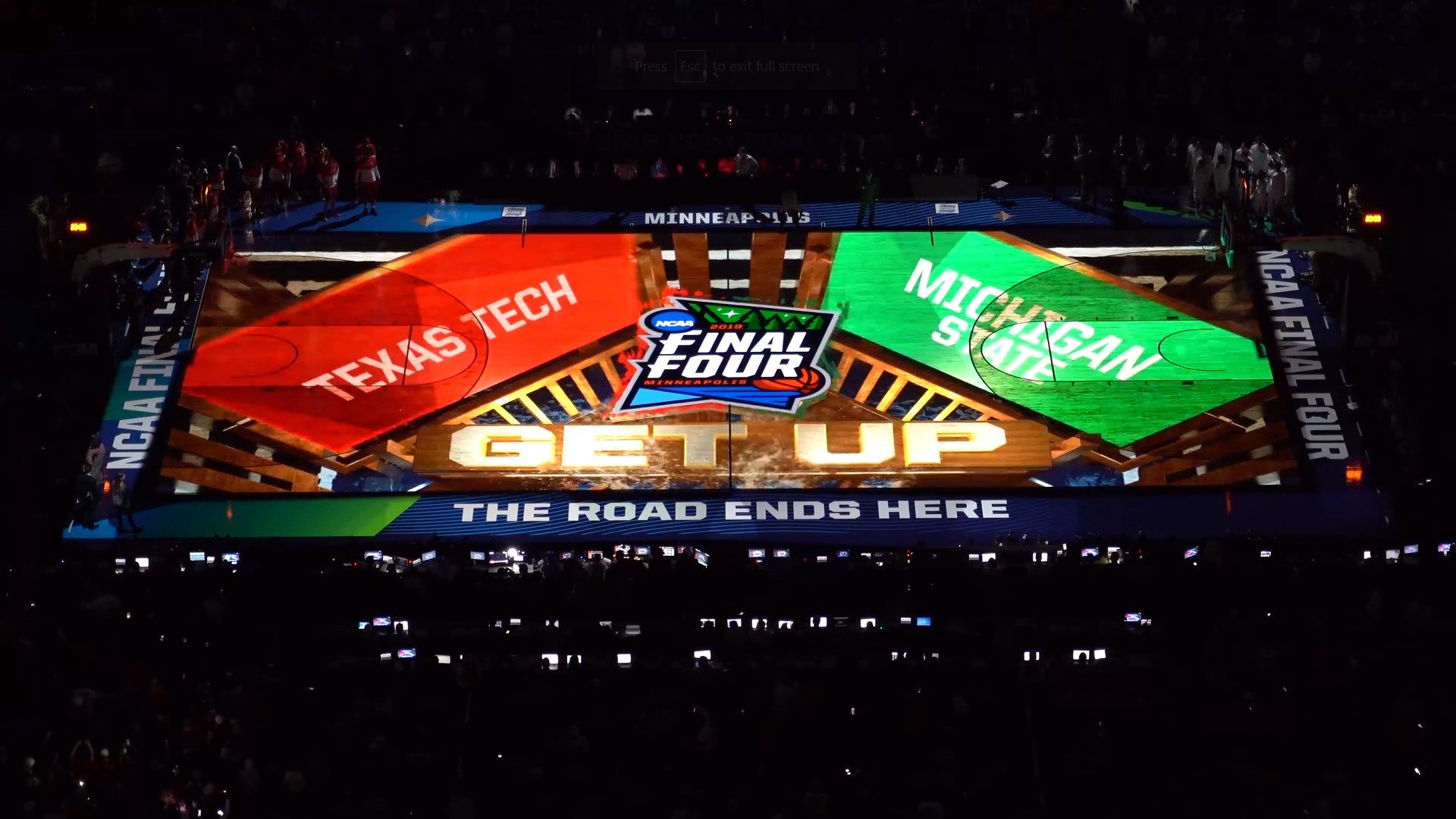 NCAA Men’s Final Four Projection Mapping - Texas Tech - Michigan