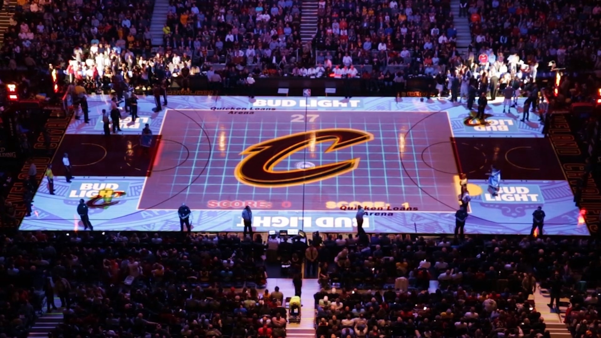 Cleveland Cavaliers Court Projection Arcade Game - Quince Imaging